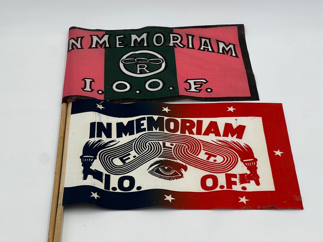 Antique NOS Odd Fellows Flags - Etsy