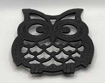 Cast Iron Owl Trivet - Etsy