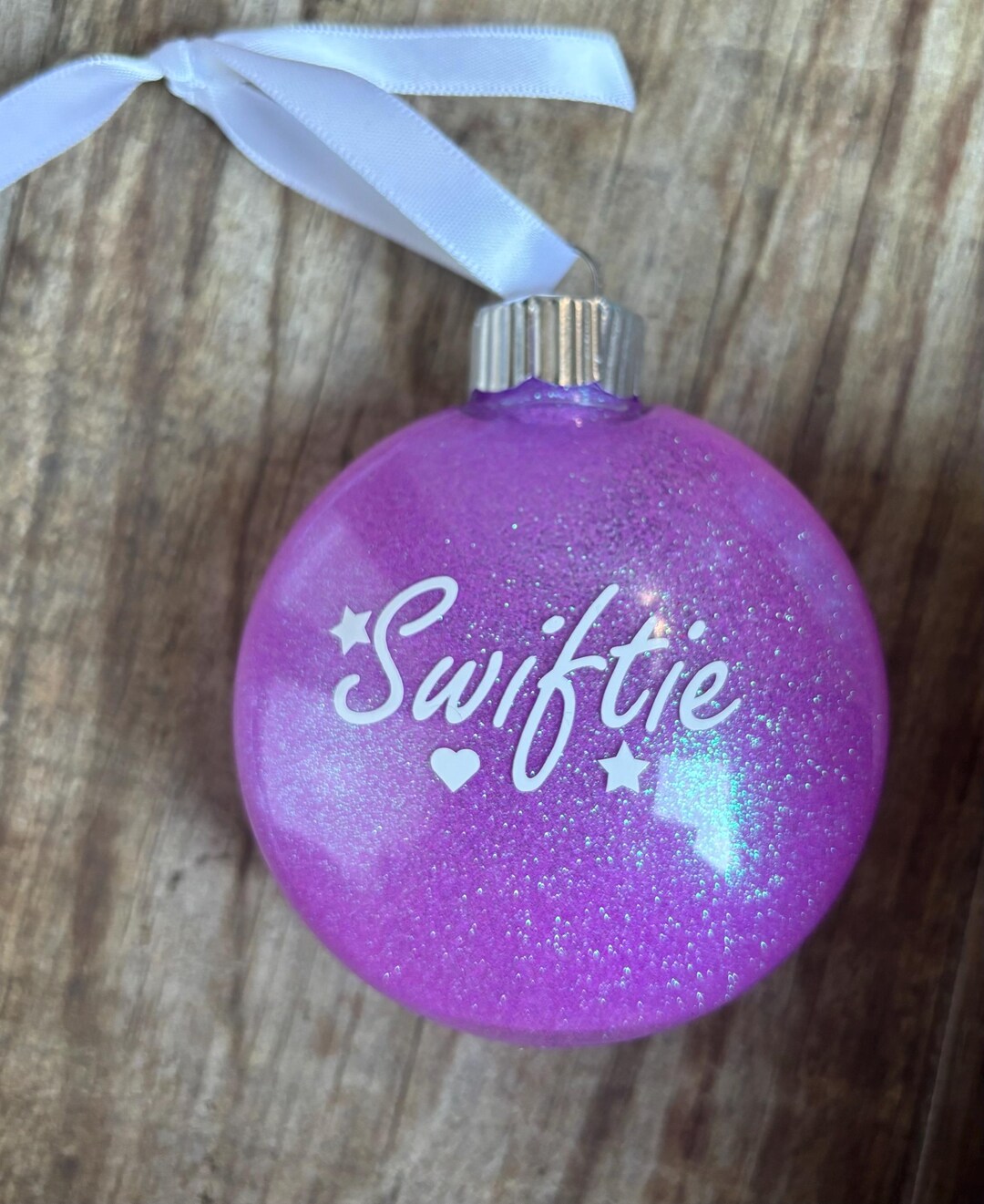 Swiftie Purple Glitter Plastic Disc Ornament - Etsy