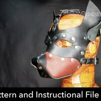 Wolf Pup Dog Mask Pattern - Leather Hood PDF With Tutorial - Etsy