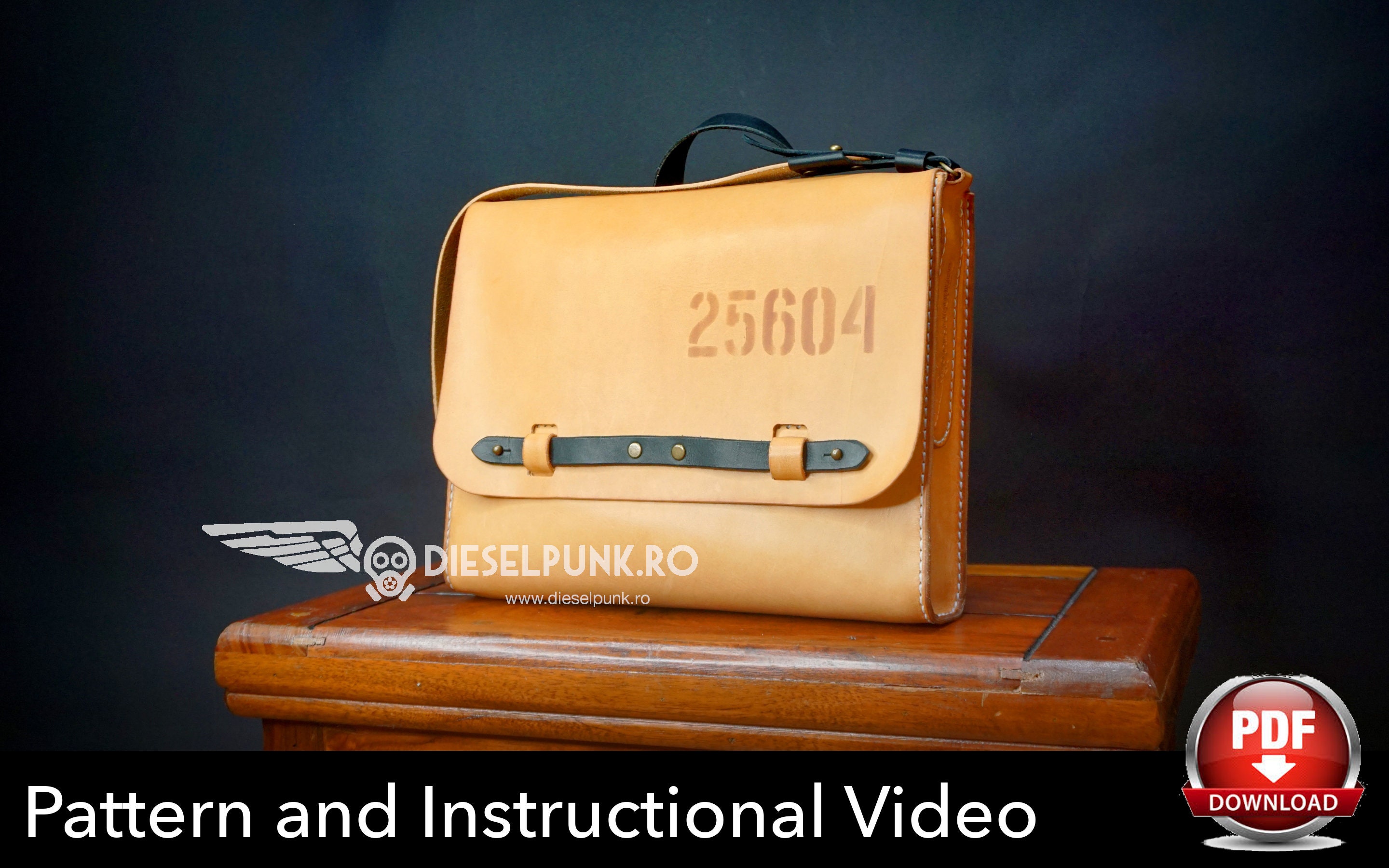 Leather Bag Pattern Leather DIY Pdf Download Leather Pattern 