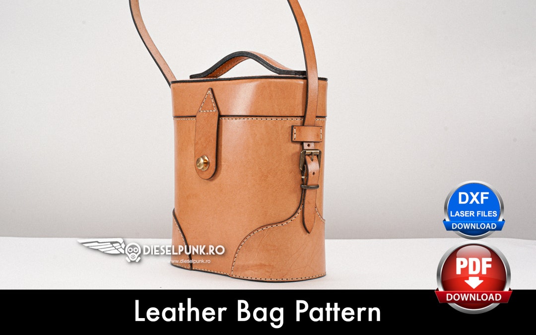 Leather Case Pattern - Pdf Download - Leather DIY - Bag Template ...