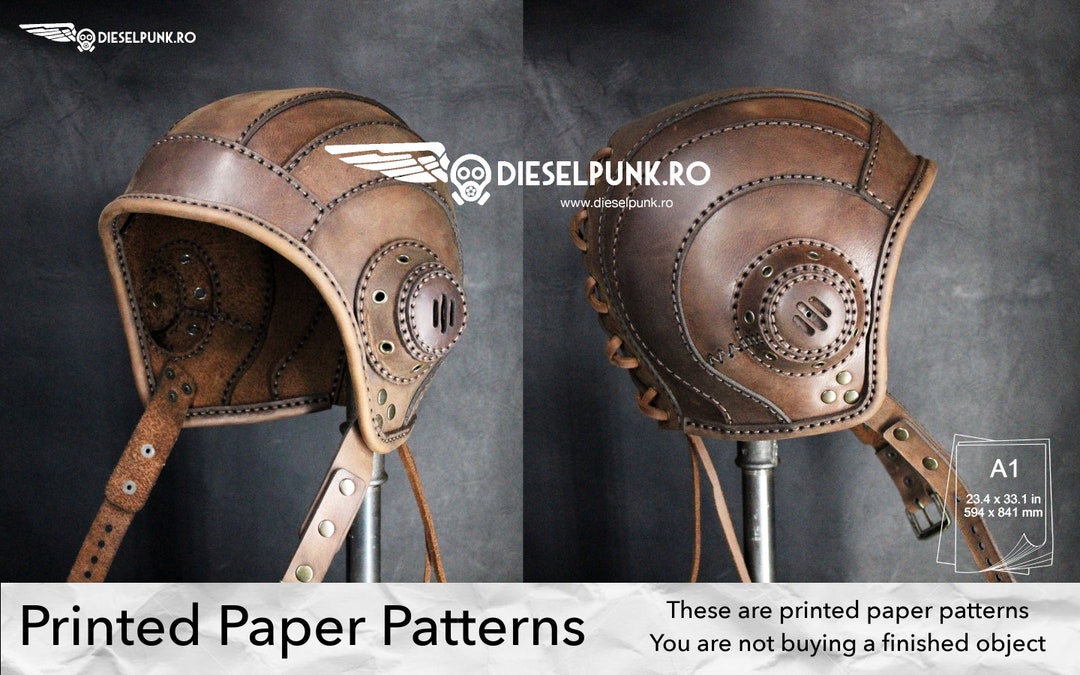 Aviator Cap Pattern - PAPER Pattern - Aviator Hat Leather Template - Etsy