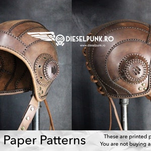 Aviator Cap Pattern - PAPER Pattern - Aviator Hat Leather Template - Etsy