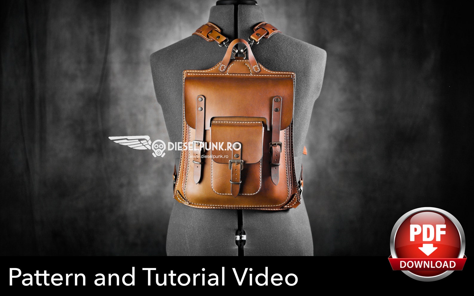 Backpack Pattern Leather Backpack Template Pdf Download - Etsy