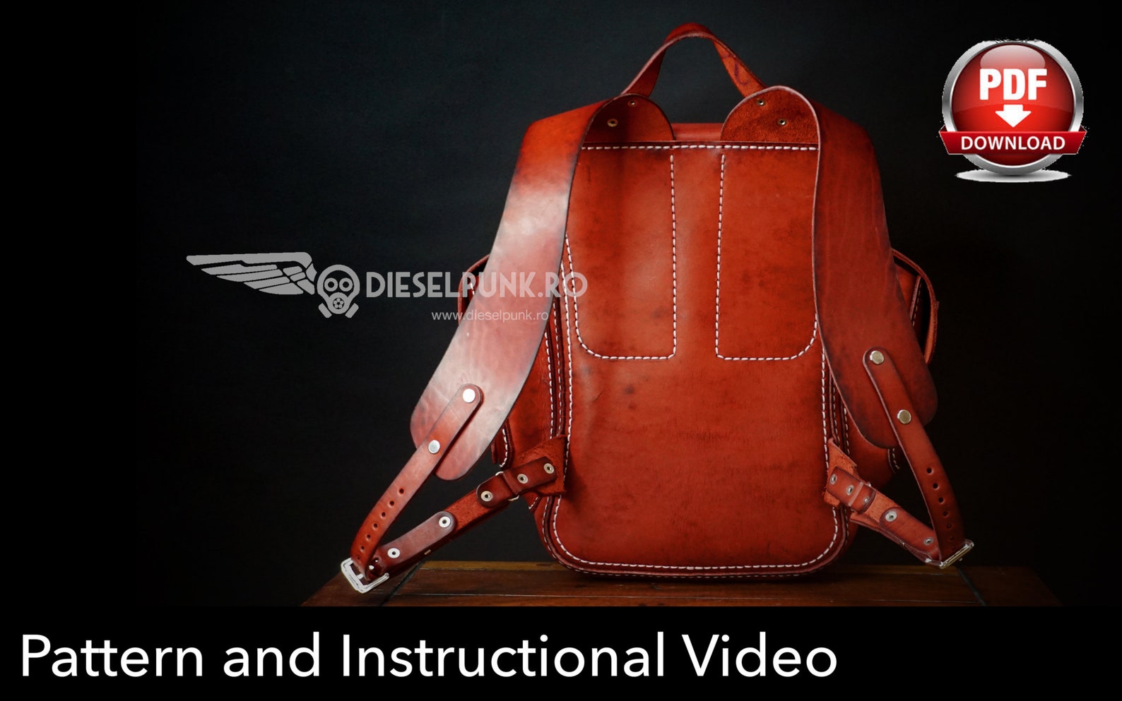 Backpack Pattern Leather DIY Pdf Download Video Tutorial - Etsy