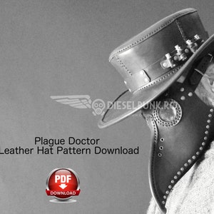 Plague Doctor Hat Pattern - Leather DIY PDF Template - Etsy