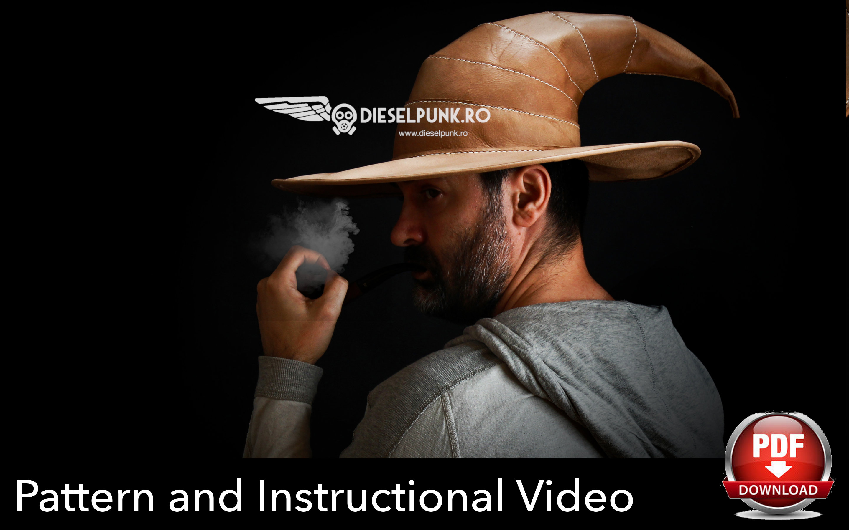Wizard Hat Pattern Witch Hat Leather DIY Pdf Download Video 