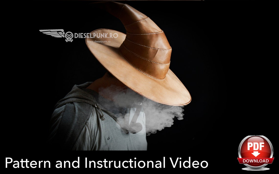 Wizard Hat Pattern Witch Hat Leather DIY Pdf Download - Etsy Australia