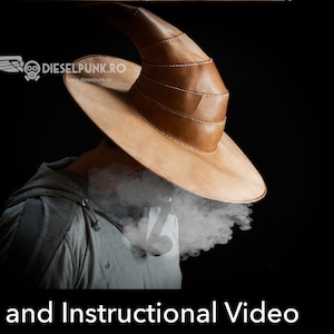 Wizard Hat Pattern - Witch Hat - Leather DIY - Pdf Download - Video ...