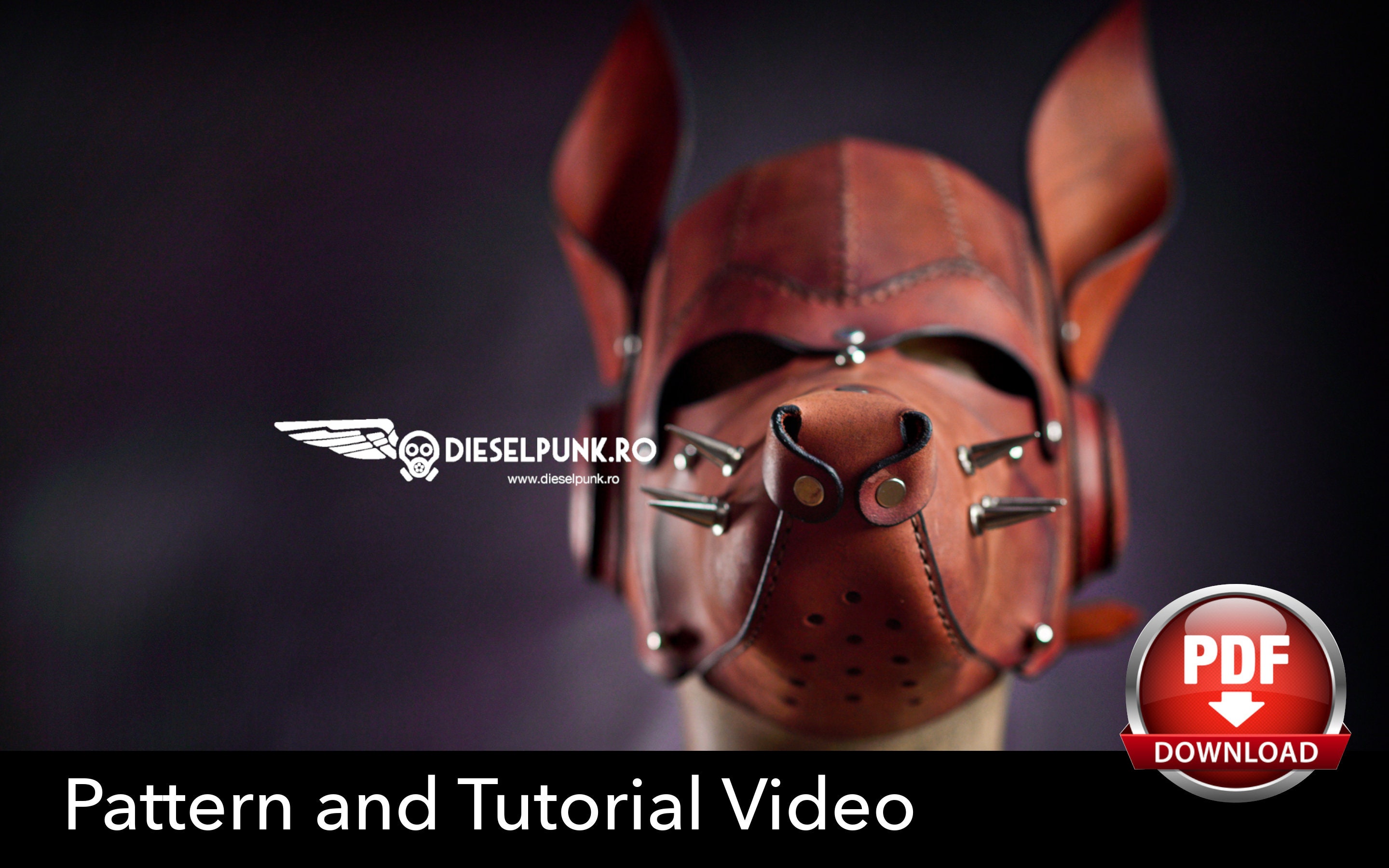 Dog Mask Pattern Wolf Mask Pdf Download Pup Hood Pattern | Etsy Canada