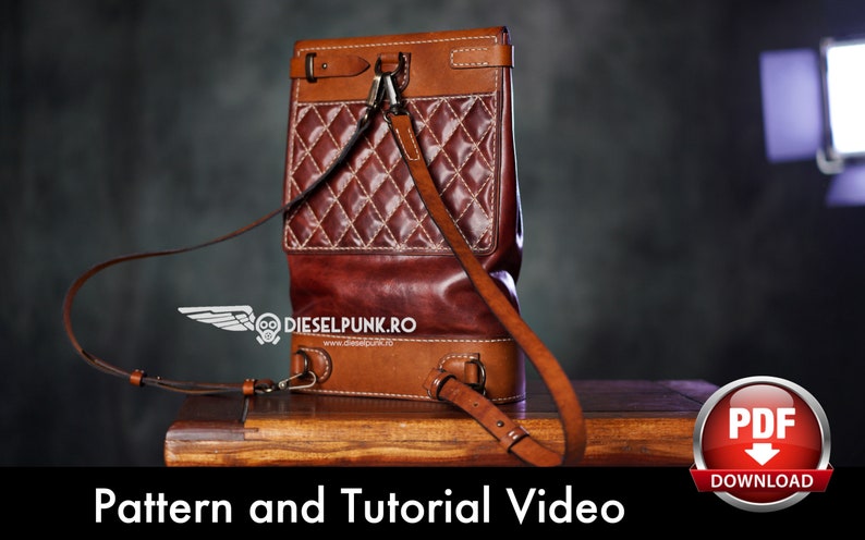 Backpack Pattern Leather DIY Pdf Download Video Tutorial - Etsy