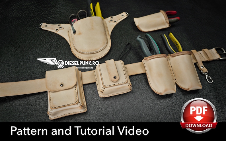Tool Belt Pattern Leather DIY Pdf Download Hip Bag | Etsy