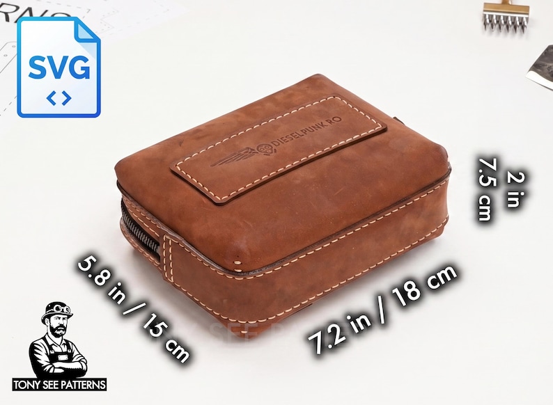 Leather Pouches Set SVG Pattern, Laser Cut File, DXF Template, Cricut ...