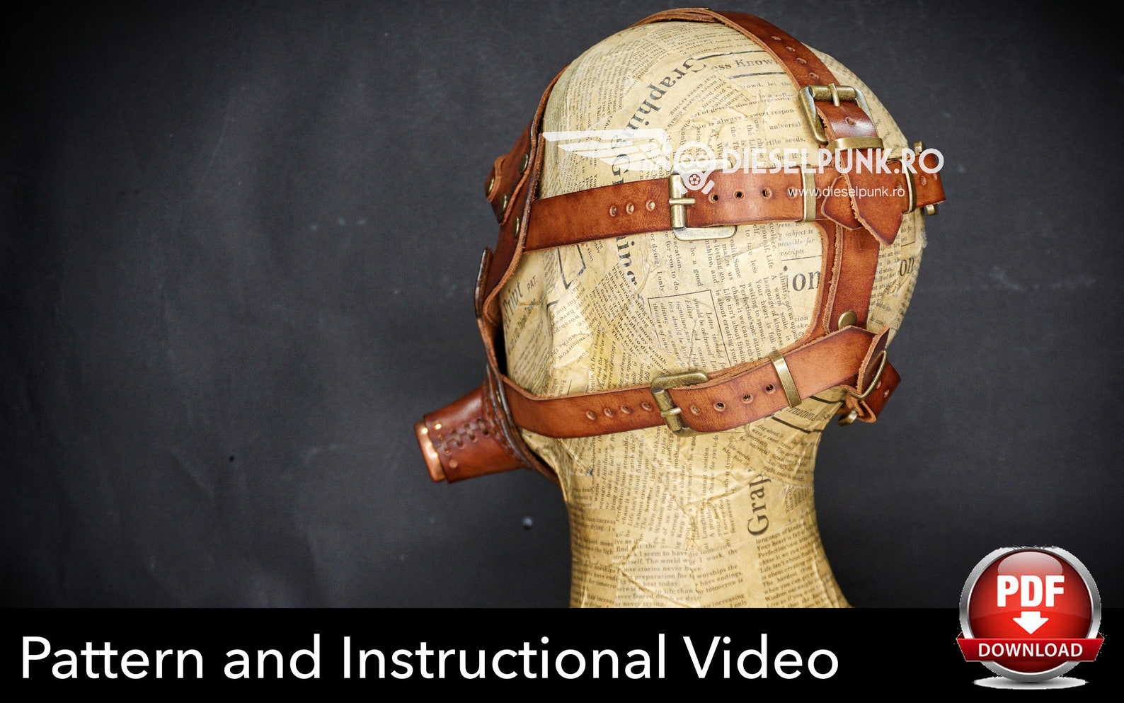Steampunk Mask Pattern DIY Mask Pdf Download Video - Etsy