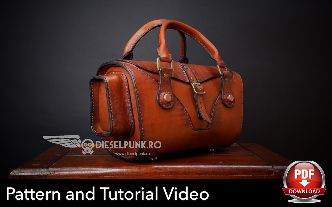 Leather Purse Sewing Pattern: DIY Project With Video (PDF Download) - Etsy