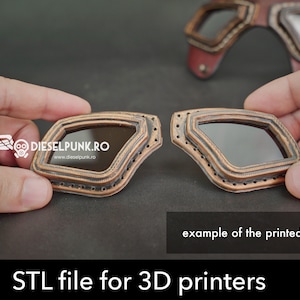 Aviator Goggles STL Files: Steampunk Cosplay 3D Models (digital ...