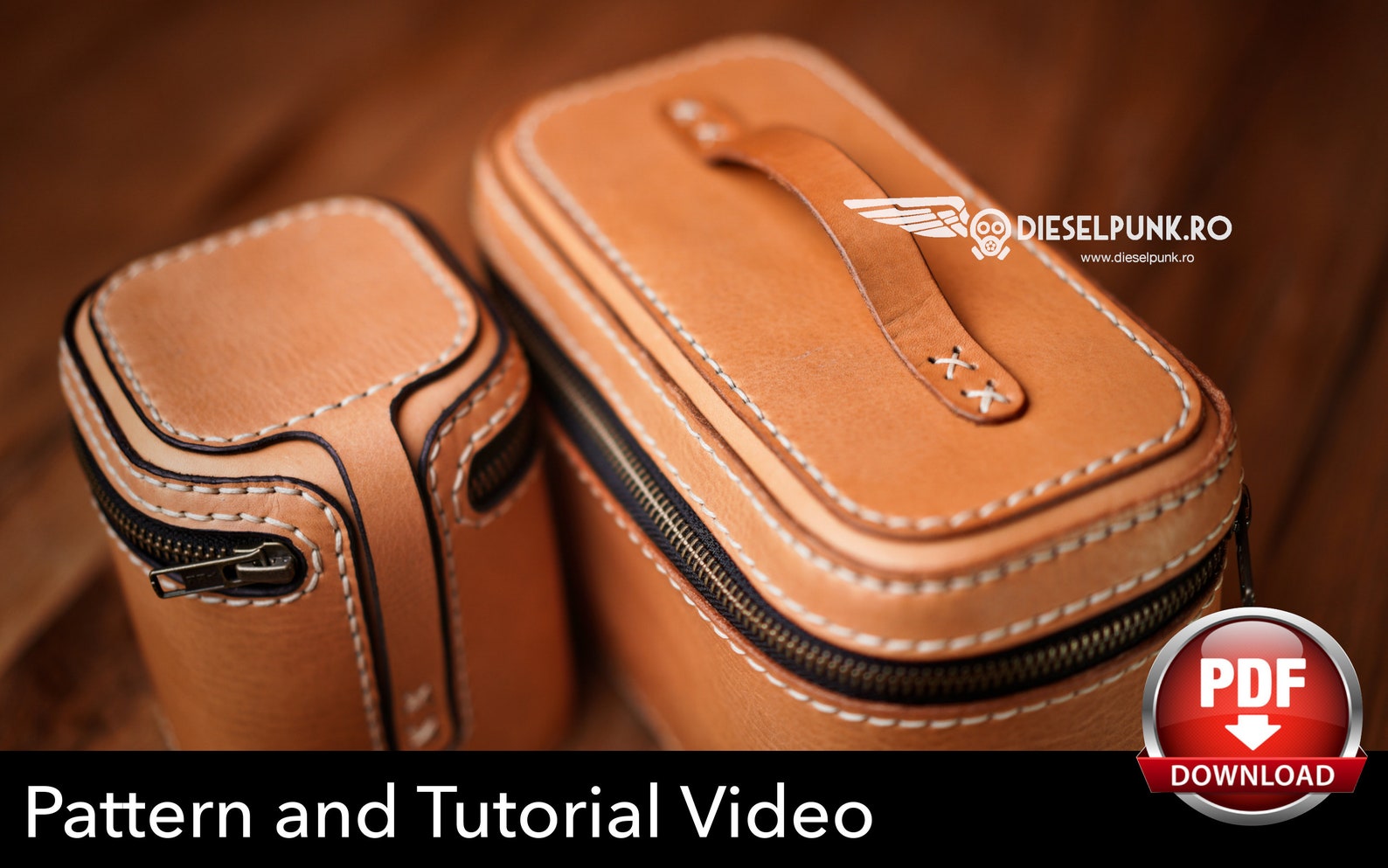 Leather Box Pattern Toiletry Bag Pattern Leather DIY Pdf - Etsy