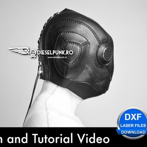 Dieselpunk Alien Mask Pattern DIY (leather Template With Video Guide ...