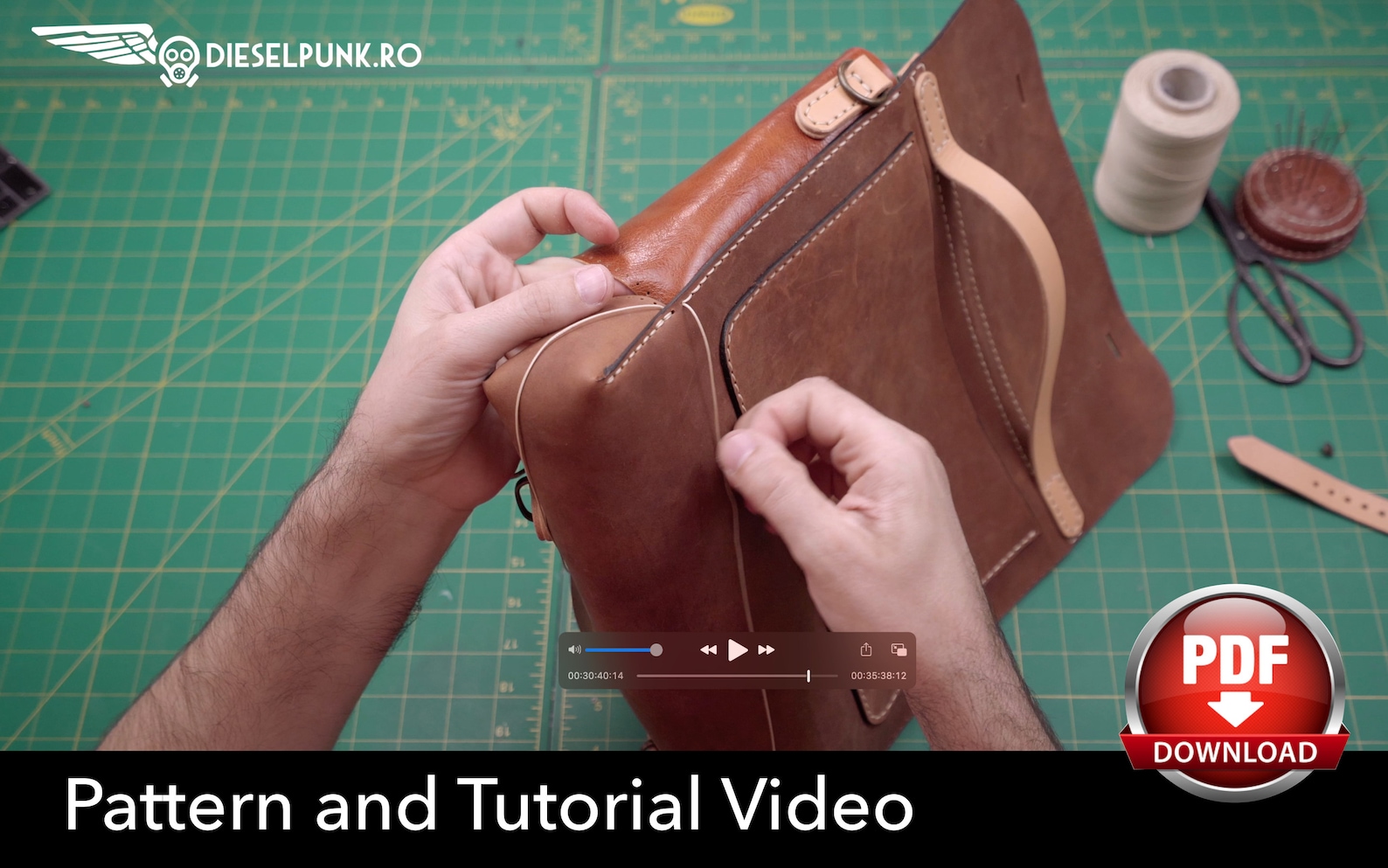 Messenger Bag Leather DIY Pdf Download Laptop Bag - Etsy