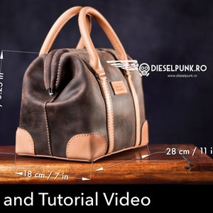 Doctor Bag Pattern: Leather Travel Weekender (PDF Download + Video) - Etsy