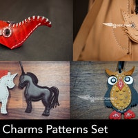 Leather Charm - Etsy