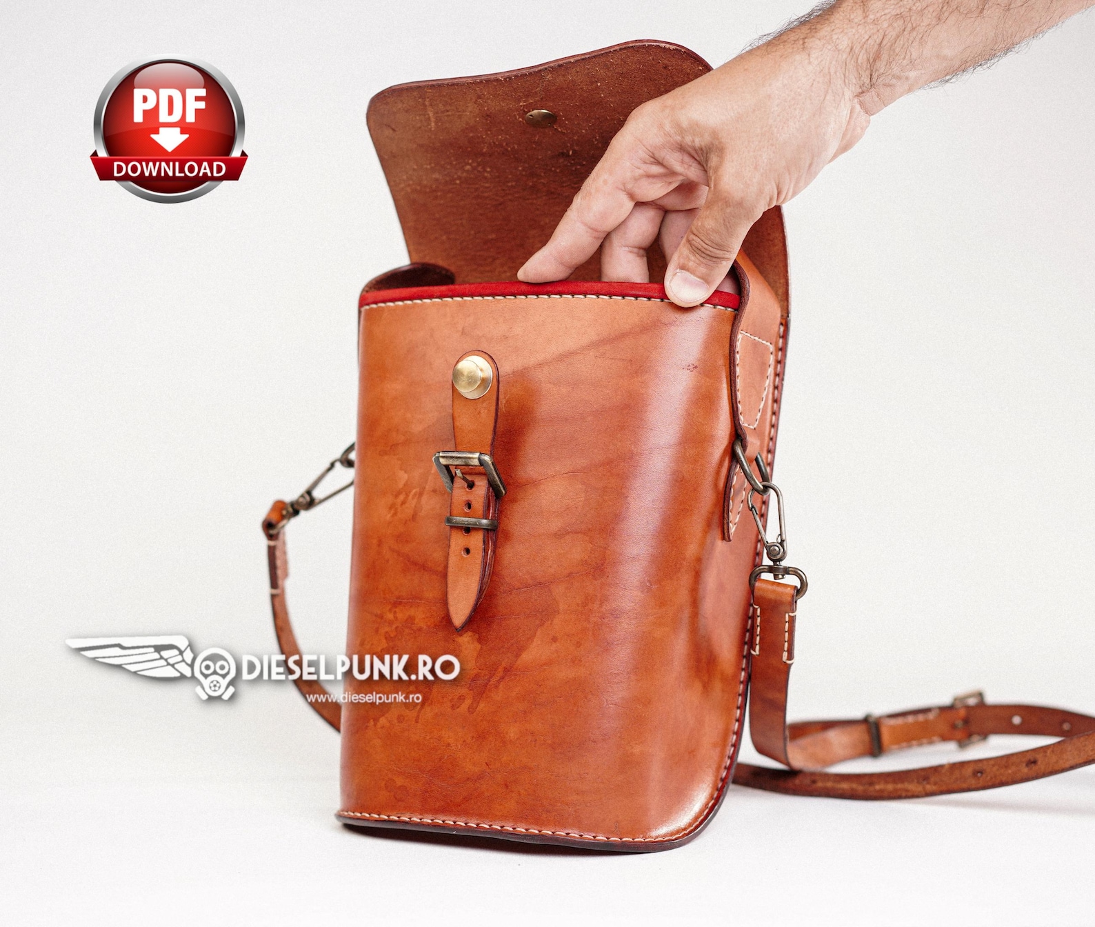 Leather Messenger Bag Pattern Pdf Download Leather DIY Backpack ...
