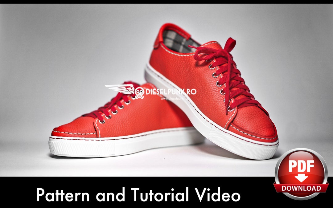 Sneakers Pattern Shoe Templates Leather DIY Pdf Download - Etsy