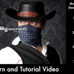 Leather Cowboy Hat Pattern DIY Cosplay (PDF Download With Video ...