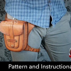 Bag Pattern - Leather DIY - Pdf Download - Hip Bag - Video Tutorial ...