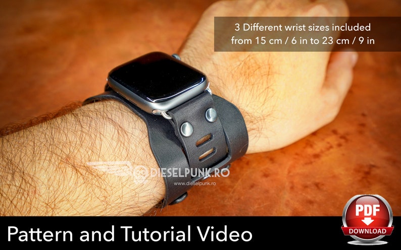 Apple Watch Strap DIY Pdf Download Lether Pattern - Etsy