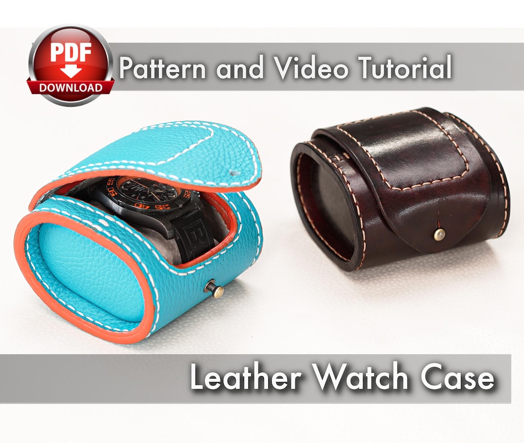 Watch Case Pattern: Leather Sewing Template (PDF Download & Video) - Etsy