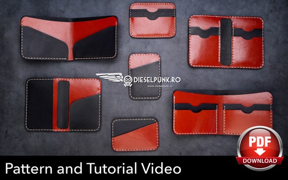 Set of 7 Leather Wallet Patterns Leather DIY Pdf Download - Etsy