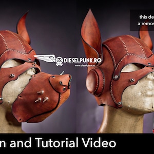 Wolf Pup Dog Mask Pattern - Leather Hood PDF With Tutorial - Etsy