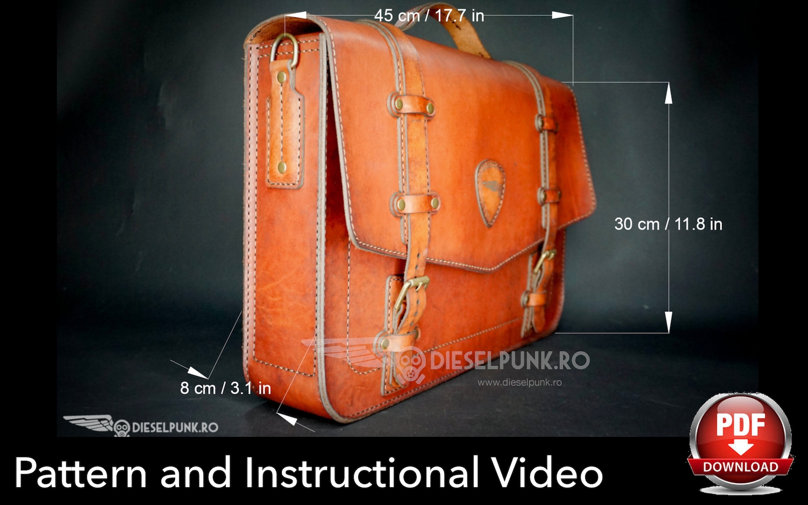 Laptop Bag Pattern Leather DIY Pdf Download Leather Bag - Etsy