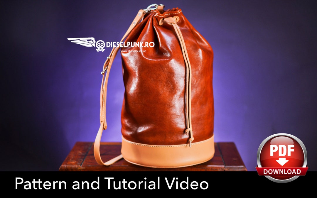 Leather Duffel Bag Pattern (PDF Download With Easy Video Tutorial) - Etsy