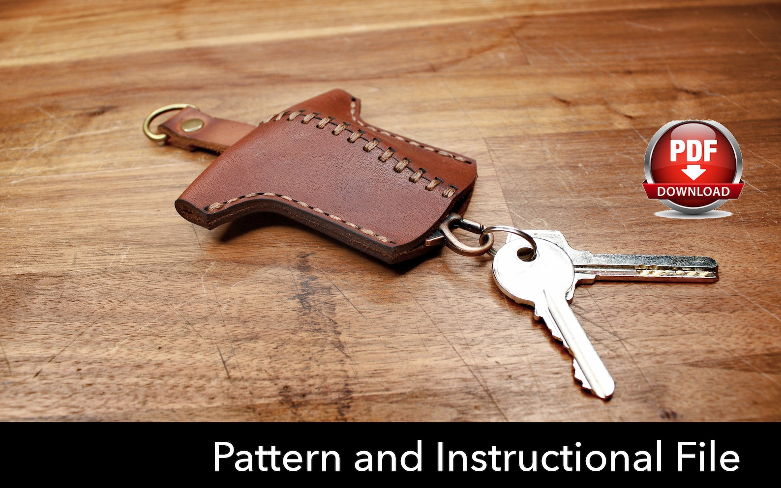 Key Holder Pattern Leather DIY Pdf Download Key Fob | Etsy