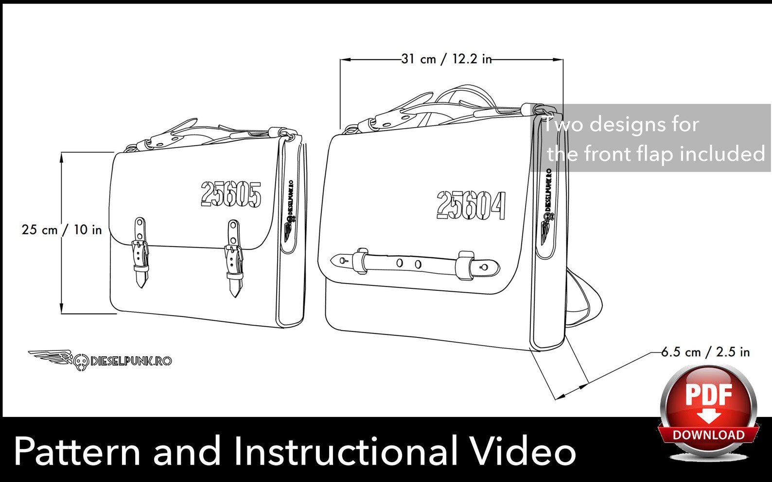 Leather Bag Pattern Leather DIY Pdf Download Leather - Etsy