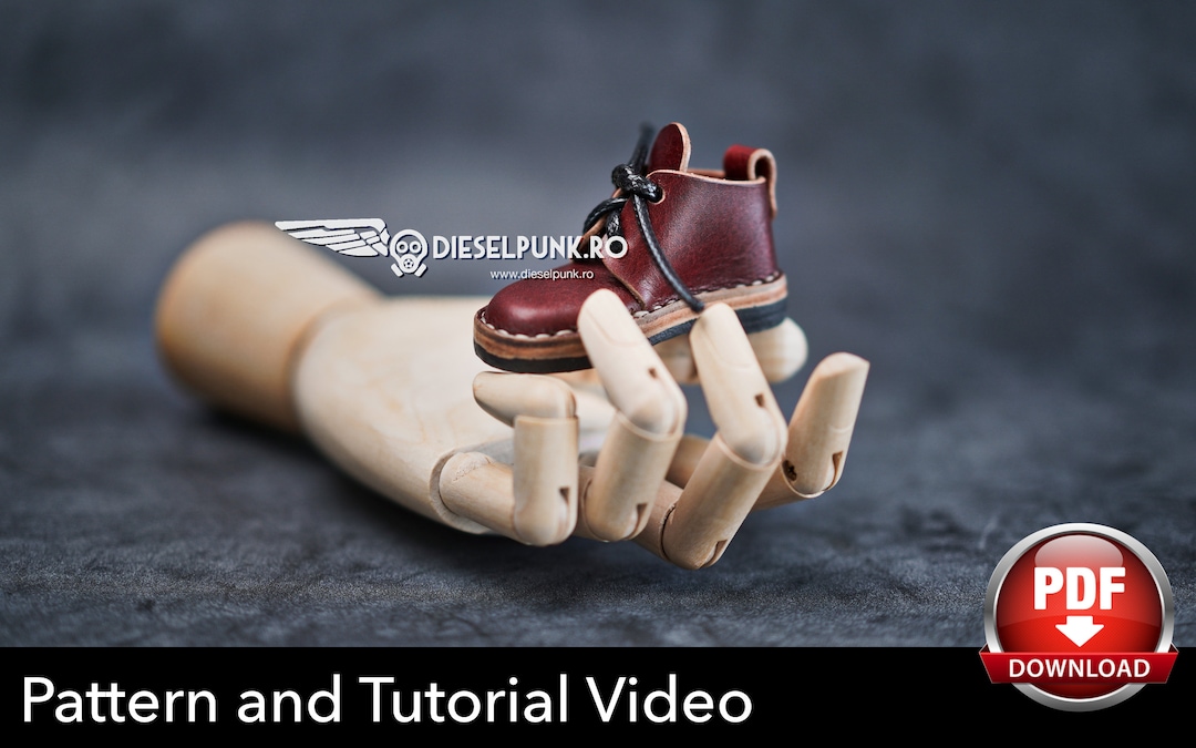 Shoe Key Fob Pattern: Tiny Boot Design - Leather Craft PDF - Etsy