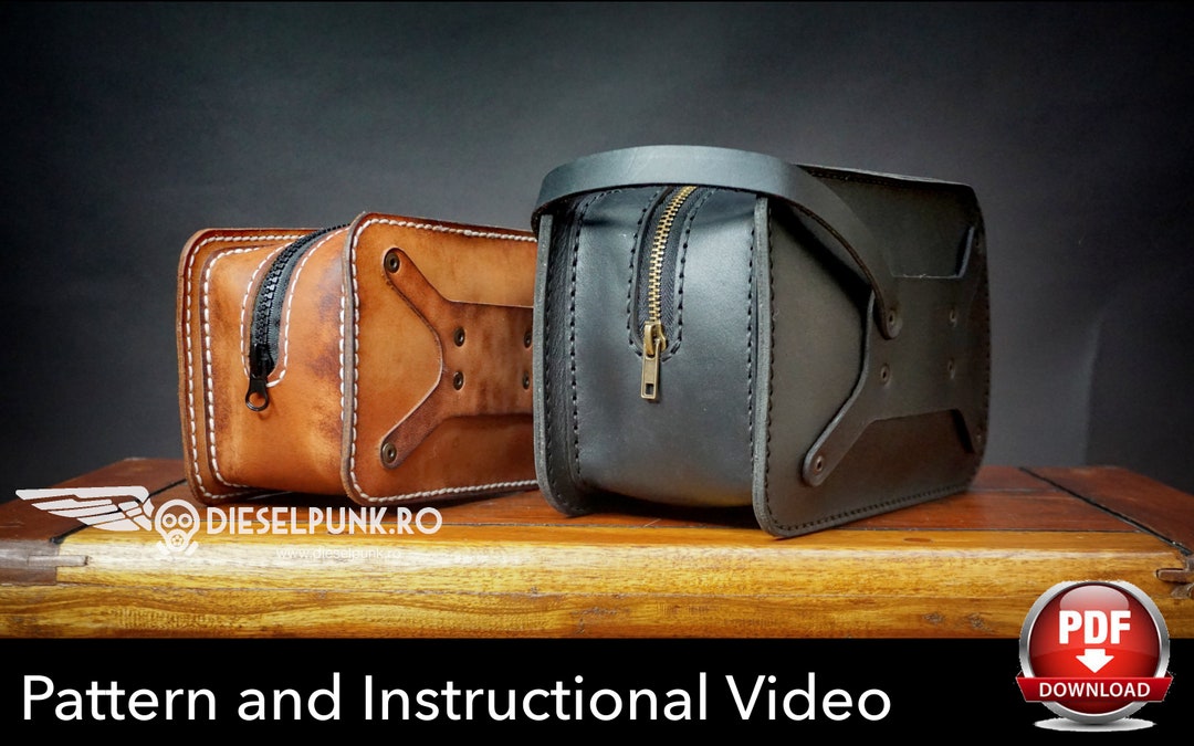 Dopp Kit Pattern: Leather Toiletry Bag DIY Template (PDF Download) - Etsy