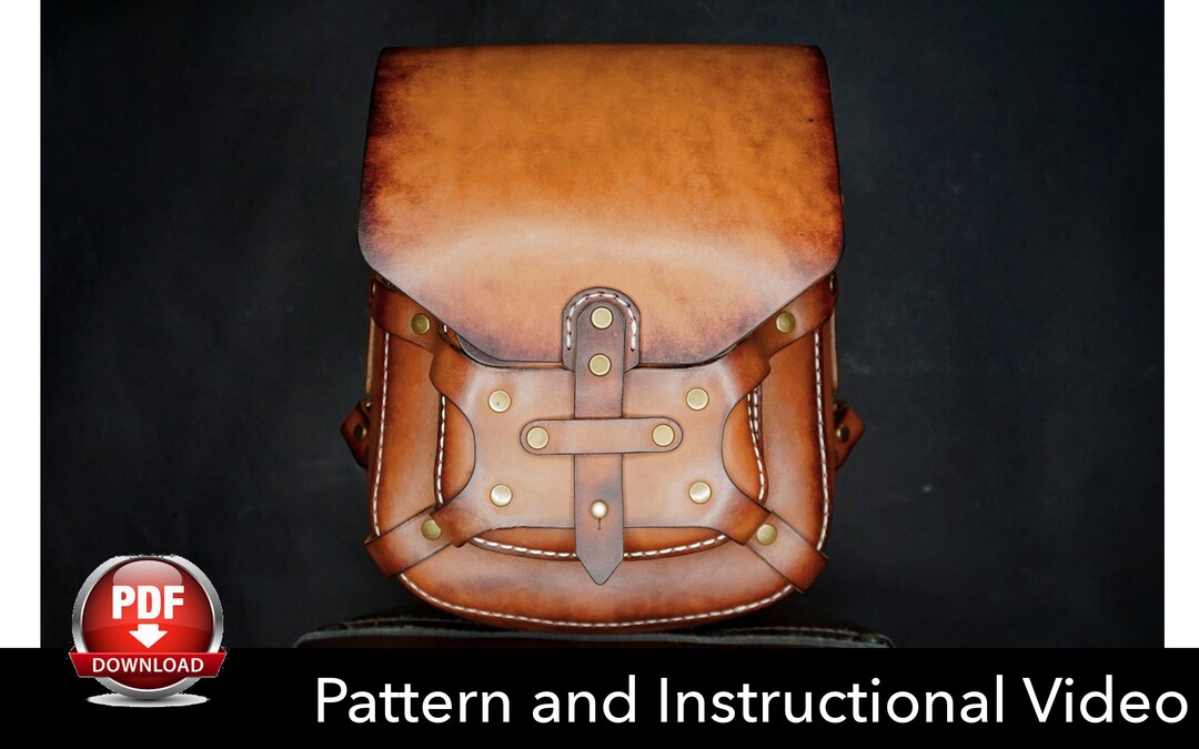Backpack Pattern Leather DIY Pdf Download Video Tutorial - Etsy