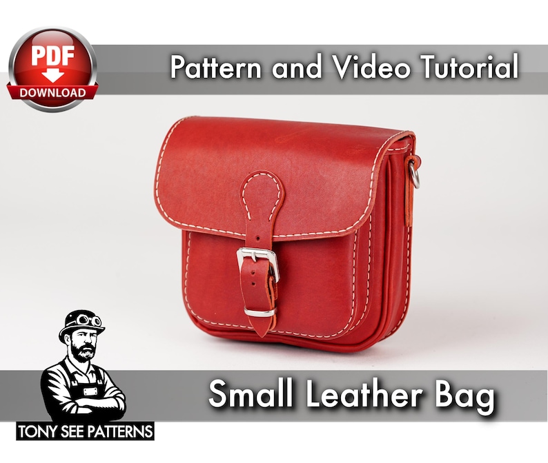 Leather Purse Pattern - Small DIY Bag With Video Guide - Etsy