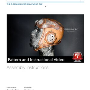 Aviator Cap Pattern Cosplay DIY Pdf Download Video Tutorial - Etsy