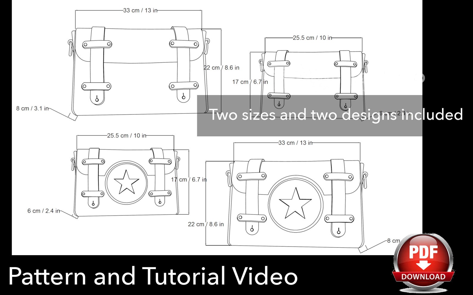 Messenger Bag Pattern Leather DIY Pdf Download Leather - Etsy