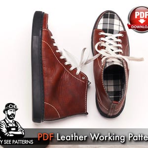 DIY Leather Sneakers: Tall Shoe Pattern (instant PDF Download) - Etsy