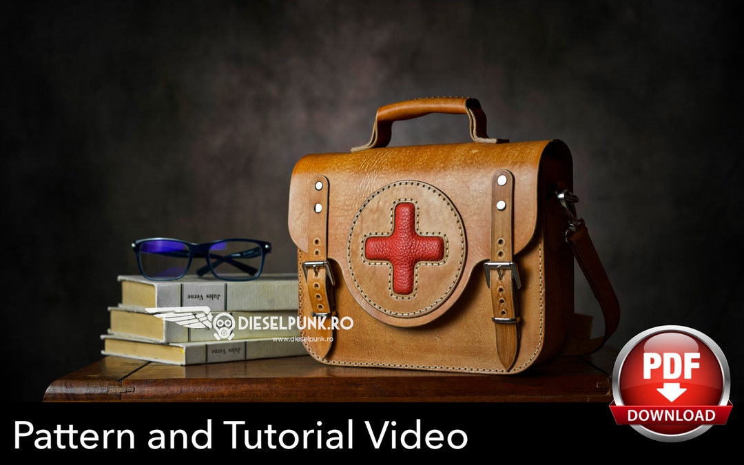 Messenger Bag Pattern: Leather Satchel Template - PDF Download - Etsy