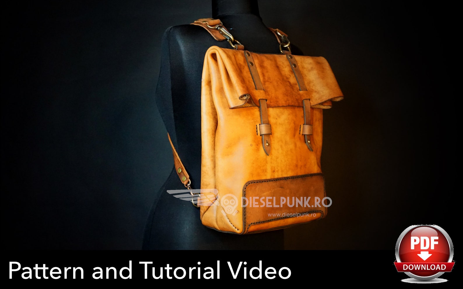 Backpack Pattern Leather DIY Pdf Download Video Tutorial - Etsy