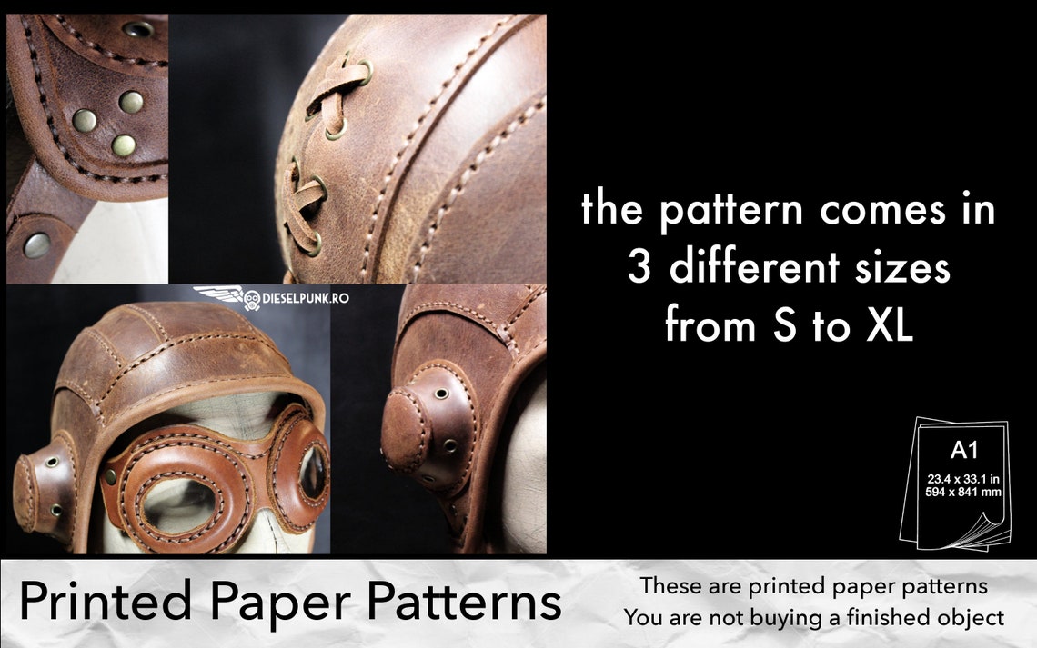 Aviator Cap Pattern PAPER Pattern Aviator Hat Leather - Etsy