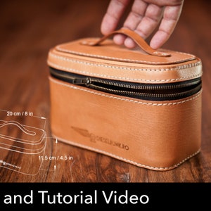 Leather Box Pattern - Toiletry Bag Pattern - Leather DIY - Pdf Download ...