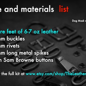 Wolf Pup Dog Mask Pattern - Leather Hood PDF With Tutorial - Etsy